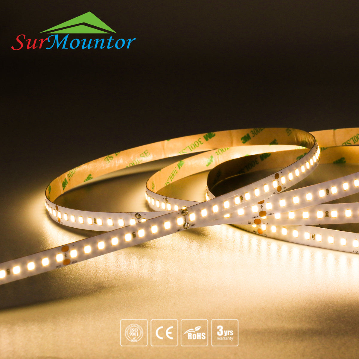 SUR-2835FW144-24V High Brightness LED Strip SMD 2835 with B Class Ener ...