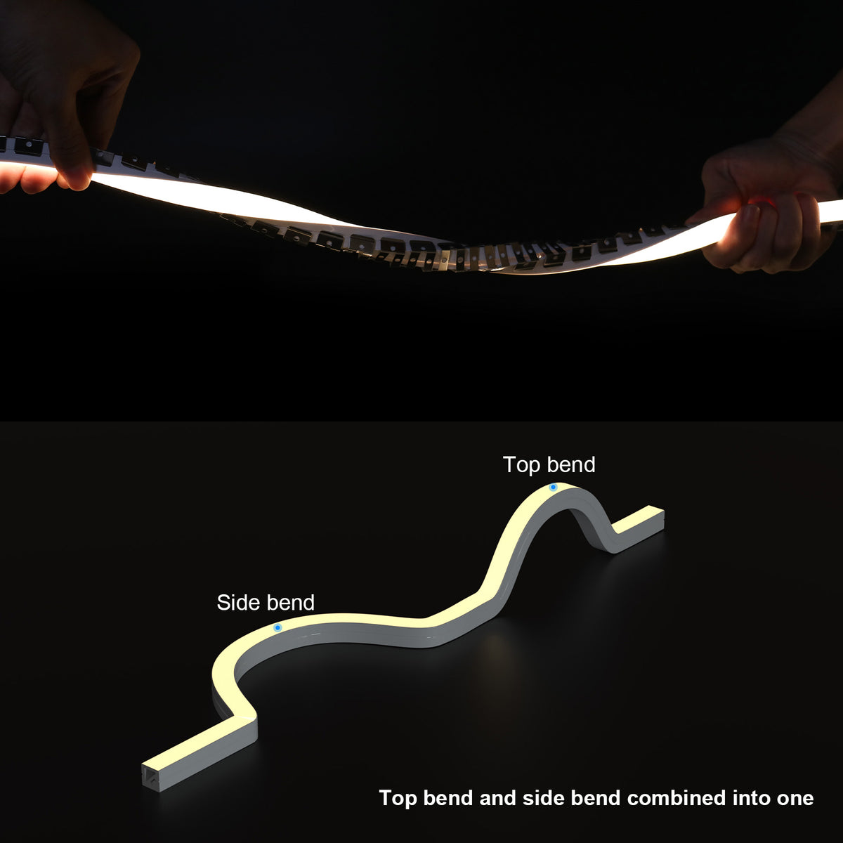 N1414D 3D Top and Side luminous LED Flex Neon Light for Indoor and Out ...