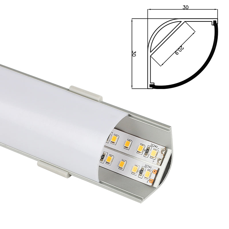 A3030 Corner LED Aluminum Profile For Double Line LED Strip ...
