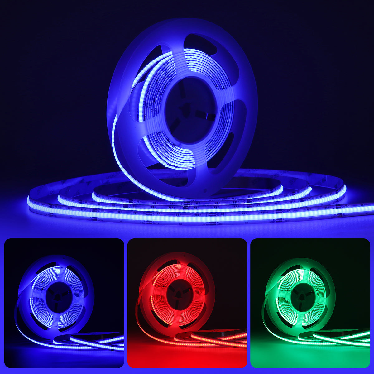 FCOB840-24-M10-RGB LED Flexible COB RGB Strip – Surmountor Lighting CO ...